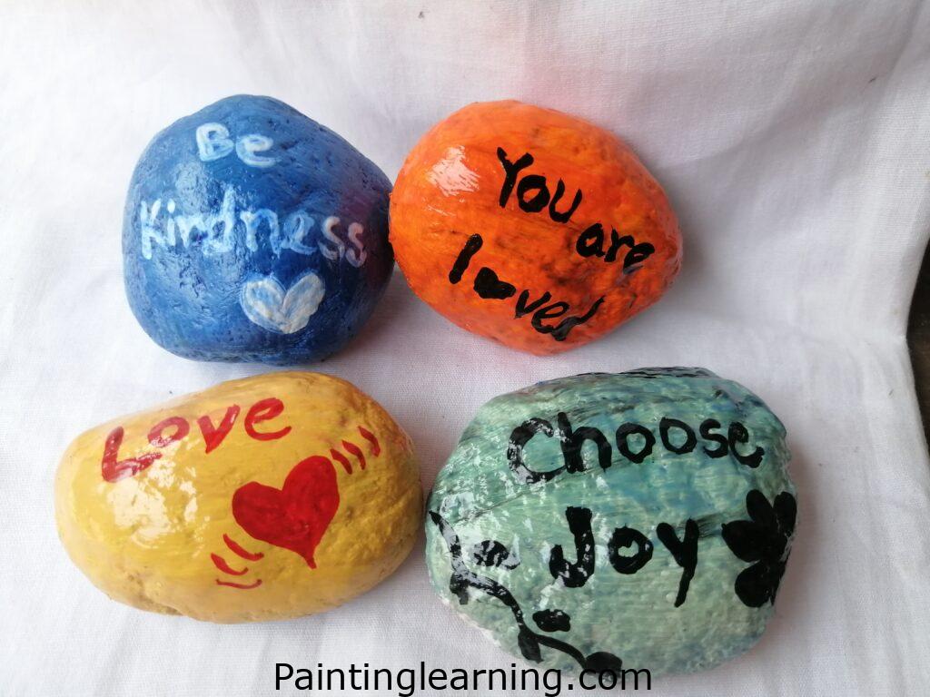Easy Kindness Rocks: A Step-by-Step Guide with Heart - Painting Learning