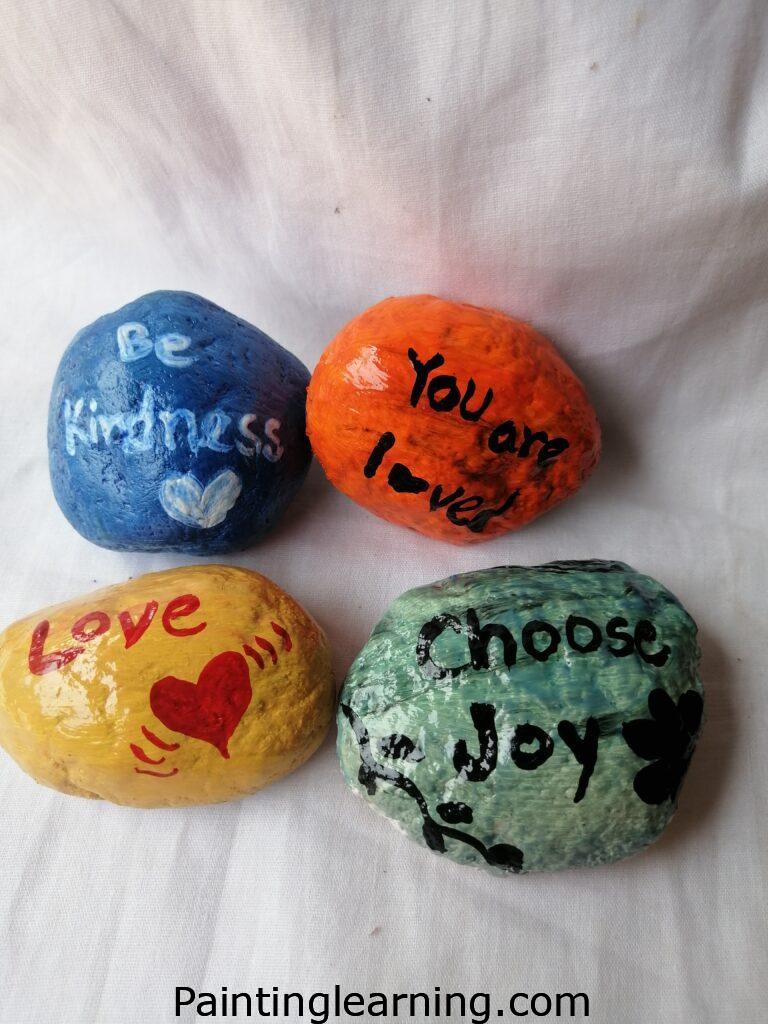 Easy Kindness Rocks: A Step-by-Step Guide with Heart - Painting Learning